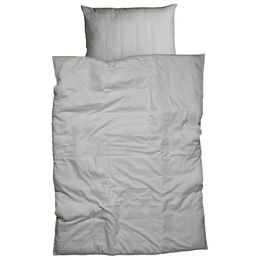 Bettwäsche CASATEX "Uni", silber (silber, grau), B/L: 155cm x 220cm, 1 Stk., 1 Stk., Satin, B/L: 80cm x 80cm, 2 Stk., Satin, Obermaterial: 100% Baumwolle, Bettwäsche, Uni Design, Reißverschluss, tolle Farben