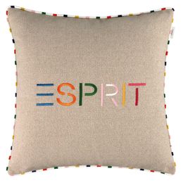 Kissenhülle Esprit "Signature", beige, B:45cm H:0,5cm L:45cm, Polyester, Polyester, Kissenbezüge