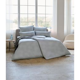 Bettwäsche Estella "PIPPA", grau, B/L: 155cm x 200cm, 1 Stk., 1 Stk., Mako-Interlock-Jersey, B/L: 80cm x 80cm, 2 Stk., Mako-Interlock-Jersey, Obermaterial: 100% Baumwolle, Bettwäsche, ABSOLUT BÜGELFREI
