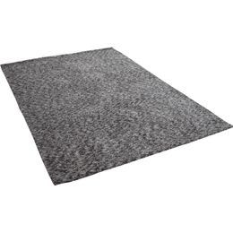 Teppich Sansibar "Munkmarsch Uni", grau (anthrazit), B:190cm H:20mm L:290cm, Polyester, Teppiche, meliert, 100% Polyester, besonders weich, Wohnzimmer, Schlafzimmer