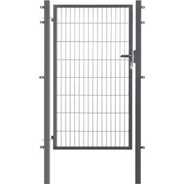 Zauneinzelt&uuml;r GARDEN 'N' MORE "Einzeltor Excellent", grau (anthrazit), B:100cm H:160cm, Stahl, Tore, 163 cm hoch, anthrazit