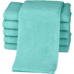 Gästehandtücher Ross "Sensual 9000", blau (bleached aqua), B:30cm, Frottier, Obermaterial: 100% Baumwolle, Handtücher, mit Aloe-Vera-Öl veredelt