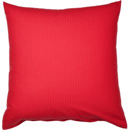 Kissenbezug Janine "PIANO 0125", rot, B:40cm L:40cm, Mako-Soft-Seersucker, Obermaterial: 100% Baumwolle, Kissenbezüge, mit Reißverschluss, Soft-Seersucker, passend zur Bettwäsche