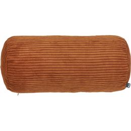 Nackenrolle done. "Zoom", braun (rust), B:25cm H:25cm L:50cm, Obermaterial: 92% Polyester, 8% Nylon, Funktionskissen, Nackenrolle aus modernem Kordstoff