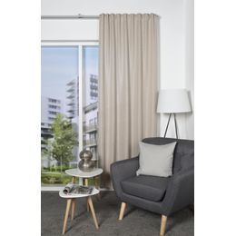 Gardine Home Wohnideen "OXFORD", beige (natur), B:135cm H:175cm, Voile, Obermaterial: 100% Polyester, Gardinen, blickdicht