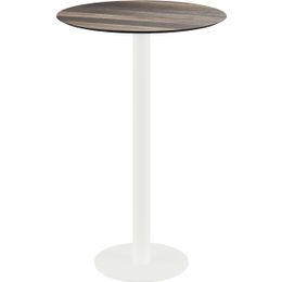 Klapptisch Essentials "Urban", weiß (weiß, tropical wood, weiß), B:70cm H:109,2cm T:70cm, Pulverbeschichteter Stahl, Tische, in verschiedenen Ausführungen