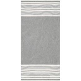 Strandtuch Egeria "Pestemal", grau (dunkelgrau), B:80cm L:180cm, gewebte Ware, Baumwolle, Handtücher, 80x180 cm, mit Fransen