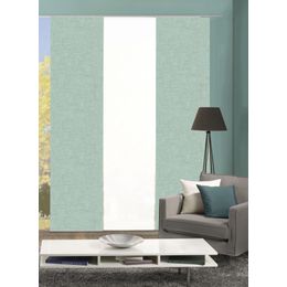 Schiebegardine Home Wohnideen "PIVE 3er SET" Gr. 1, grün (mint), B:60cm H:245cm, Polyester, Gardinen, Schiebevorhang Digidruck 3er Set PIVE
