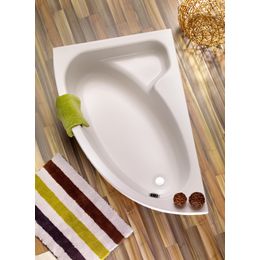 Badewanne Ottofond "Salinas", weiß, B:97cm H:58cm L:150cm T:97cm, Sanitäracryl, Badewannen, mit Wannenträger und Ablaufgarnitur
