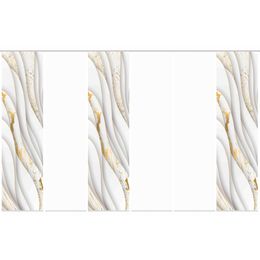 Schiebegardine Home Wohnideen "GULDO" Gr. 1, gold (goldfarben), B:60, Polyester, Gardinen, Schiebevorhang Digi 6er Set GULDO