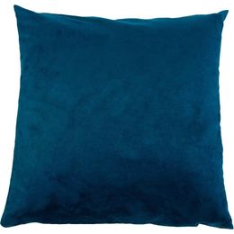G&ouml;zze Kissenh&uuml;llen G&Ouml;ZZE "Alcatraz", blau (dunkelblau), B:40cm L:40cm, Polyester, Obermaterial: 100% Polyester, Kissenbez&uuml;ge, in Wildlederoptik