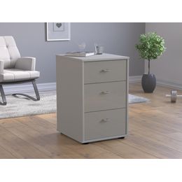 Nachtkonsole Wiemann "Rialto", grau (kieselgrau), B:40cm H:64cm T:43cm, Sideboards, in Boxspringhöhe, vormontiert