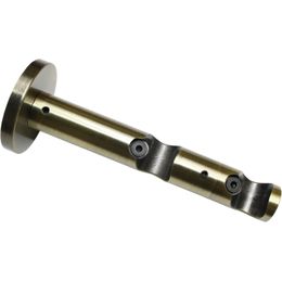 Kombiträger Gardinia "Memphis", grau (messingfarben), Gardinenstangenhalterungen, Serie Einzelprogramm Memphis Ø 16 mm