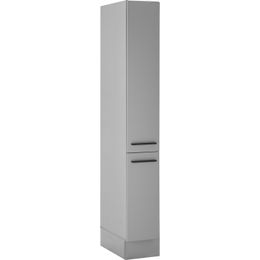 Vorratsschrank BASIC BY BALCULINA "Denver, Küchenschrank BxHxT 30 x 211 x 57", grau (grau matt, grau matt, lanzelot eiche), B:30cm T:57cm, Holzwerkstoff, Schränke, Breite 30cm, in grau matt/lancelot eiche