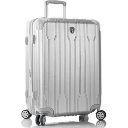 Hartschalen-Trolley Heys "Xtrak, in verschiedenen Farben und Größen", Gr. B/H/T: 45 x 66 x 30 77, silber, Polycarbonat-Verbundwerkstoff, festlich, Koffer, Heys x Joachim Llambi Handgepäck-Koffer TSA Schloss Volumenerweiterung