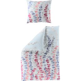 Bettwäsche Bierbaum "3975", blau (pastel), B/L: 155cm x 220cm, 1 Stk., 1 Stk., Mako-Satin, B/L: 80cm x 80cm, 2 Stk., Mako-Satin, Obermaterial: 100% Baumwolle, Bettwäsche, Mako-Satin, 100 % Baumwolle, pflegeleicht