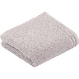 Badetuch Vossen "Calypso Feeling", grau (light grau), B:50cm L:100cm, Walkfrottee, Obermaterial: 100% Baumwolle, Handtücher, mit schmaler Bordüre, aus 100% hochwerter Baumwolle, Vegan, einfarbig