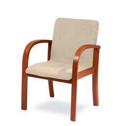 Esszimmersessel Home Affaire "LINA707", braun (kirschbaum, beige), B:60cm H:85cm T:50cm, 100% Polyester, Sessel, Extra-confort, Fleckenabweisendes Gewebe, Massivholz