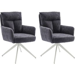 Esszimmerstuhl Home Affaire "Monaco, TOPSELLER", grau (anthrazit, weiß), B:59cm T:67,5cm, Stühle, verschiedene Gestelle wählbar, Belastbar bis 120 Kg