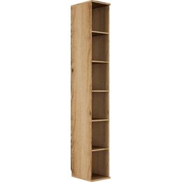 Bücherregal GAMI "Enzo", braun (eiche helvezia), B:33 H:235 T:45, Spanplatte, Regale, Verschiedene Module einfach zu kombinieren