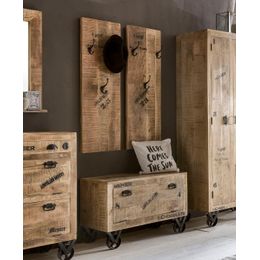 Garderoben-Set Sit "Rustic", beige (natur), Kastenmöbel-Sets
