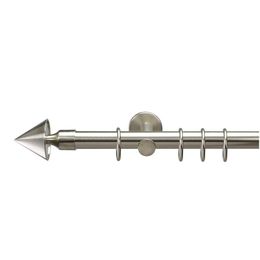 Gardinenstange Liedeco "Kegel", silber (silberfarben), L:160cm Ø:20mm, Gardinenstangen