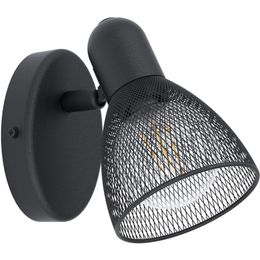 Eglo Deckenspot "CAROVIGNO Wandstrahler, Stahl, E14, IP20, Schlafzimmerlampe, Lampe", schwarz, 1, H: 10,5cm, Leuchten, Spot in schwarz - f&uuml;r Schlafzimmer, Flur oder Wohnzimmer, Deckenspot