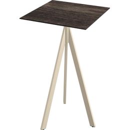 Klapptisch Essentials "Infinity", beige (sand, riverwashed wood, sandfarben), B:70cm H:110cm T:70cm, Pulverbeschichteter Stahl + HPL Tischplatte, Tische, Klapptisch, in verschiedenen Ausf&uuml;hrungen