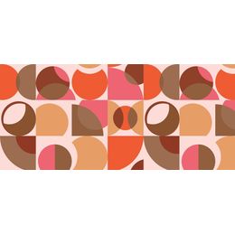 Fototapete ARCHITECTS PAPER "Atelier 47 Circles Artwork 3", bunt (orange, dunkelbraun, rosa), B:6m L:2,7m, Vlies, Tapeten, Vlies, Wand, Schräge, Decke