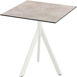 SOLDOUT Klapptisch SOLD OUT "Infinity", beige (wei&szlig;, moonstone, wei&szlig;), B:70cm H:74cm T:70cm, Pulverbeschichteter Stahl + HPL Tischplatte, Tische, Klapptisch, in verschiedenen Ausf&uuml;hrungen