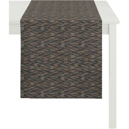 Tischläufer Apelt "3006 Christmas Elegance, Weihnachtsdeko, Weihnachten", gold (goldfarben, schwarz), B:48cm L:140cm, Polyester, Tischdecken