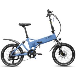 E-Bike Llobe "City III blau 36V / 10,4Ah" Gr. 37, blau (blau, schwarz), Elektrofahrräder, 39cm, 20 Zoll (50,80cm), Pedelec, Elektrofahrrad für Damen u. Herren