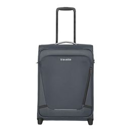Handgepäck-Trolley Travelite "JETPACK Multi Light 2 Cabin, konzipiert für Condor & Ryanair", Gr. B/H/T: 40 x 55 x 20 41, grau (anthrazit), Polyester, unifarben mit Farbeinsätzen, Koffer, Weichgepäck-Koffer Handgepäck für die meisten gängigen Airlines