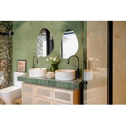 Dekospiegel Mirrors and More "Idona", gold (goldfarbig), B:60cm H:40cm, Metall, Spiegel, mit Metallrahmen