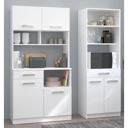 Schrank-Set Parisot "Uno 3", weiß, Spanplatte, Kastenmöbel-Sets, Stauraum, vielseitg nutzbar, pflegeleicht, zeitlos