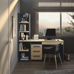 Aktenregal GAMI "ARCADE", grau (anthrazit), B:60 H:182 T:45, Spanplatte, Regale, Bücherregal B. 60