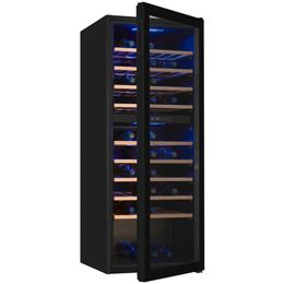 Exquisit Weink&uuml;hlschrank "WS2-78-GTE-160G", Energieeffizienz: G (A-G), schwarz, B:49cm H:128,5cm T:57,5cm, Weink&uuml;hlschr&auml;nke, Digitale Temperaturanzeige