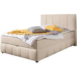 Boxbett Inosign "Hartley inkl. Bettkasten und Topper, auch in Überlänge erhältlich", beige, B:152cm L:230cm, Komplettbetten, Inkl. Bettkasten & Topper, wählbar in H2, H3 o. H4