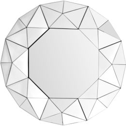 Wandspiegel Kayoom "Vulcanus 1510", silber (silberfarben), B:70cm H:70cm, Metall, Spiegelglas, Spiegel