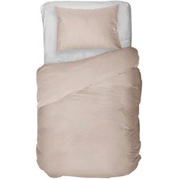 Bettwäsche Kayori "Edo", rosa (rose), B/L: 135cm x 200cm, 1 Stk., 1 Stk., Mako-Satin, B/L: 80cm x 80cm, 2 Stk., Mako-Satin, Obermaterial: 100% Baumwolle, Bettwäsche, 100% Mako Satin