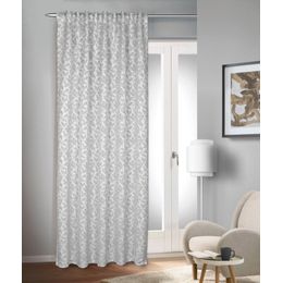 Gardine HOMING "Ava" Gr. 1, grau, B:135cm H:245cm, Polyester, Gardinen, Gardine, Fertigschal
