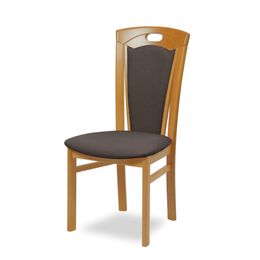 Esszimmerstuhl Home Affaire "FERDI Made in Italy, Massivholz", buche, elef, buche natur, B:48cm H:100cm T:57cm, Massivholz, Stühle, Bezug Feinstruktur (wasser- und fleckabweisend) oder Struktur