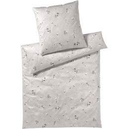 Bettwäsche Elegante "Cotton Flower", beige (natur), B/L: 135cm x 200cm, 1 Stk., 1 Stk., Satin (Bio-Baumwolle), B/L: 80cm x 80cm, 2 Stk., Satin (Bio-Baumwolle), Obermaterial: 100% Baumwolle, Bettwäsche, angenehmes Hautgefühl