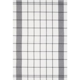 Geschirrtuch stuco "karo", grau (grau, weiß), B:50cm L:70cm, 100% Baumwolle, Geschirrtücher