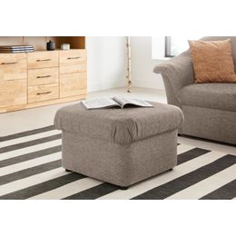 Hocker DOMO collection "Pegnitz", braun (braun, beige), B:60cm H:39cm T:60cm, 100% Polyester, Hocker, Polsterhocker
