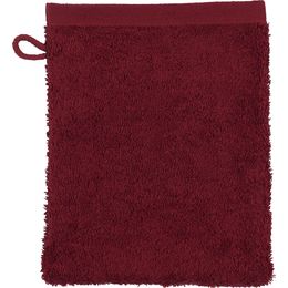 Waschhandschuh Ross "Vita", rot (marsala), B:16cm L:22cm, Frottier, Handtücher