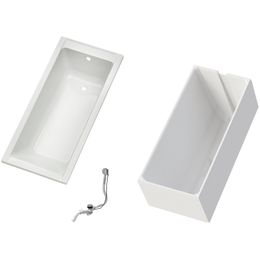 Badewanne Ottofond "Set Körpferformbadewanne", weiß, B:80cm H:58cm L:180cm T:80cm, Sanitäracryl, Badewannen, 1800/800 mm, Körperformbadewanne