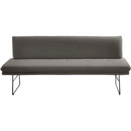 K+w Komfort & Wohnen Polsterbank K+W KOMFORT & WOHNEN, braun (schlamm), B:195cm T:65cm, Sitzbänke, Spitzkissenoptik, Sitzsteppung, hoher Sitzkomfort, in 2 Größen wählbar