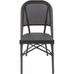 Bistrostuhl Essentials "Paris", schwarz (wenge, schwarz mesh), B:47cm H:90cm T:57cm, Aluminium, Stühle, Textil – Wenige, schwarz Mesh
