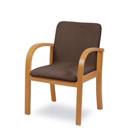 Esszimmersessel Home Affaire "LINA707", buche natur, tabac, B:60cm H:85cm T:50cm, 100% Polyester, Sessel, Extra-confort, Fleckenabweisendes Gewebe, Massivholz